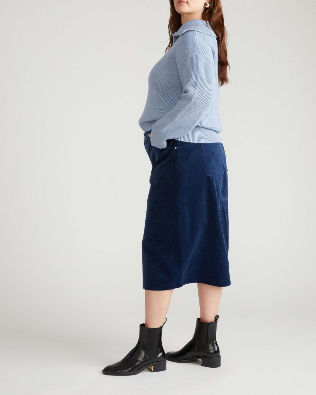 UNIVERSAL STANDARD Plus Size Suzi Corduroy Skirt in Blue | Lyst