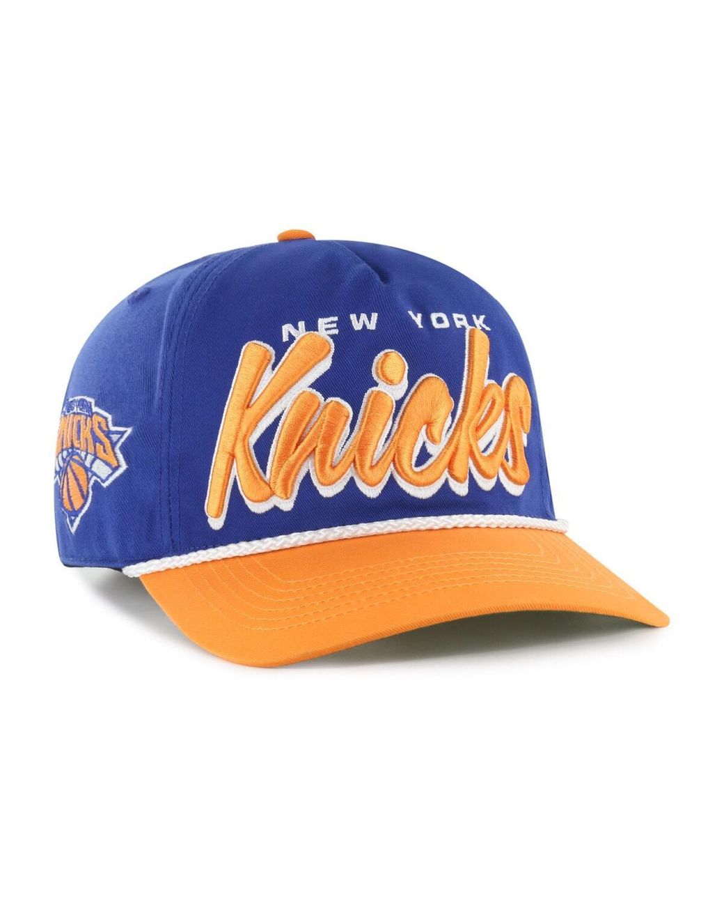 '47 Blue/orange New York Knicks Drop Shadow Rope Hitch Adjustable Hat ...