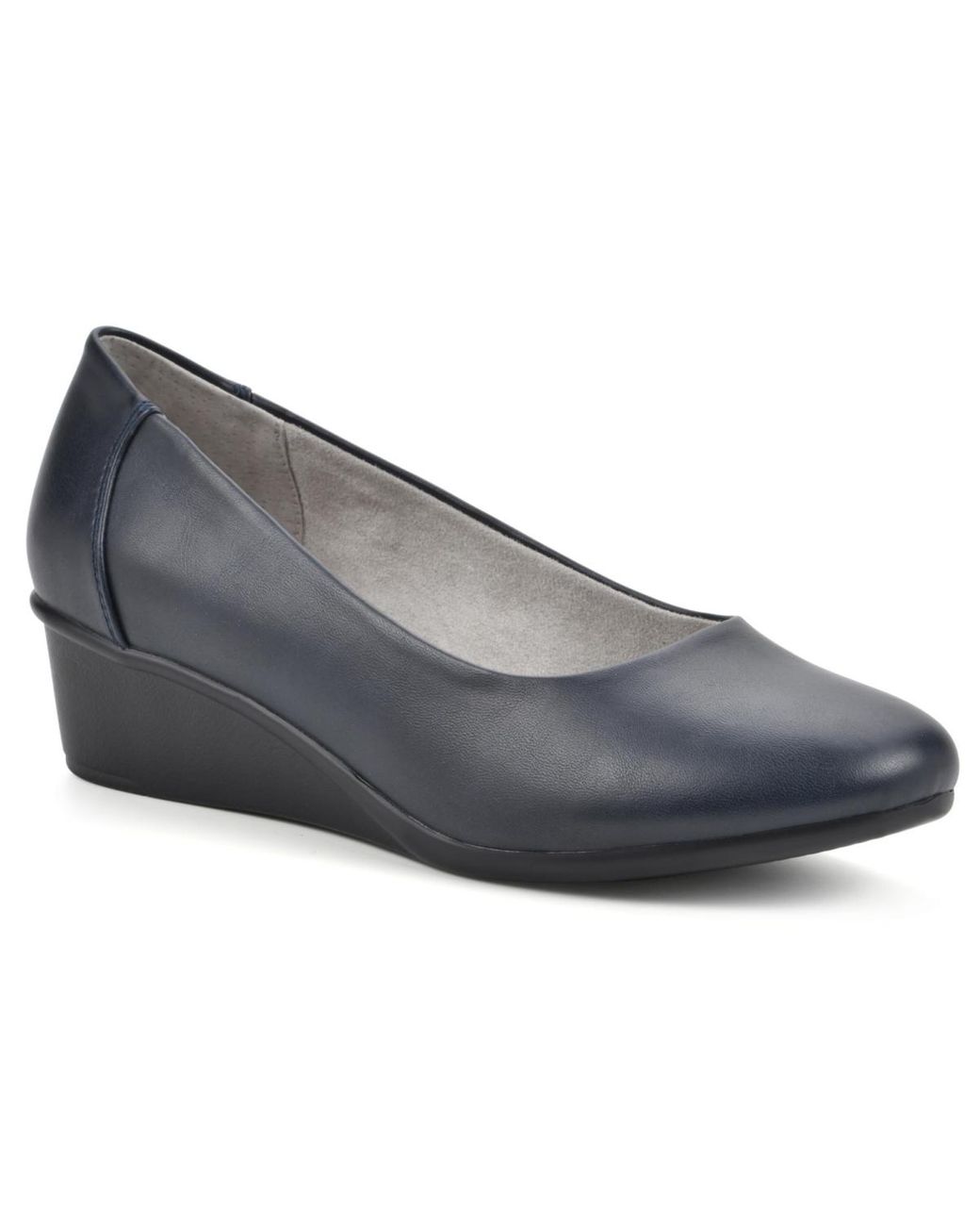 White Mountain Boldness Ballet Wedge Style Shoe in Gray | Lyst