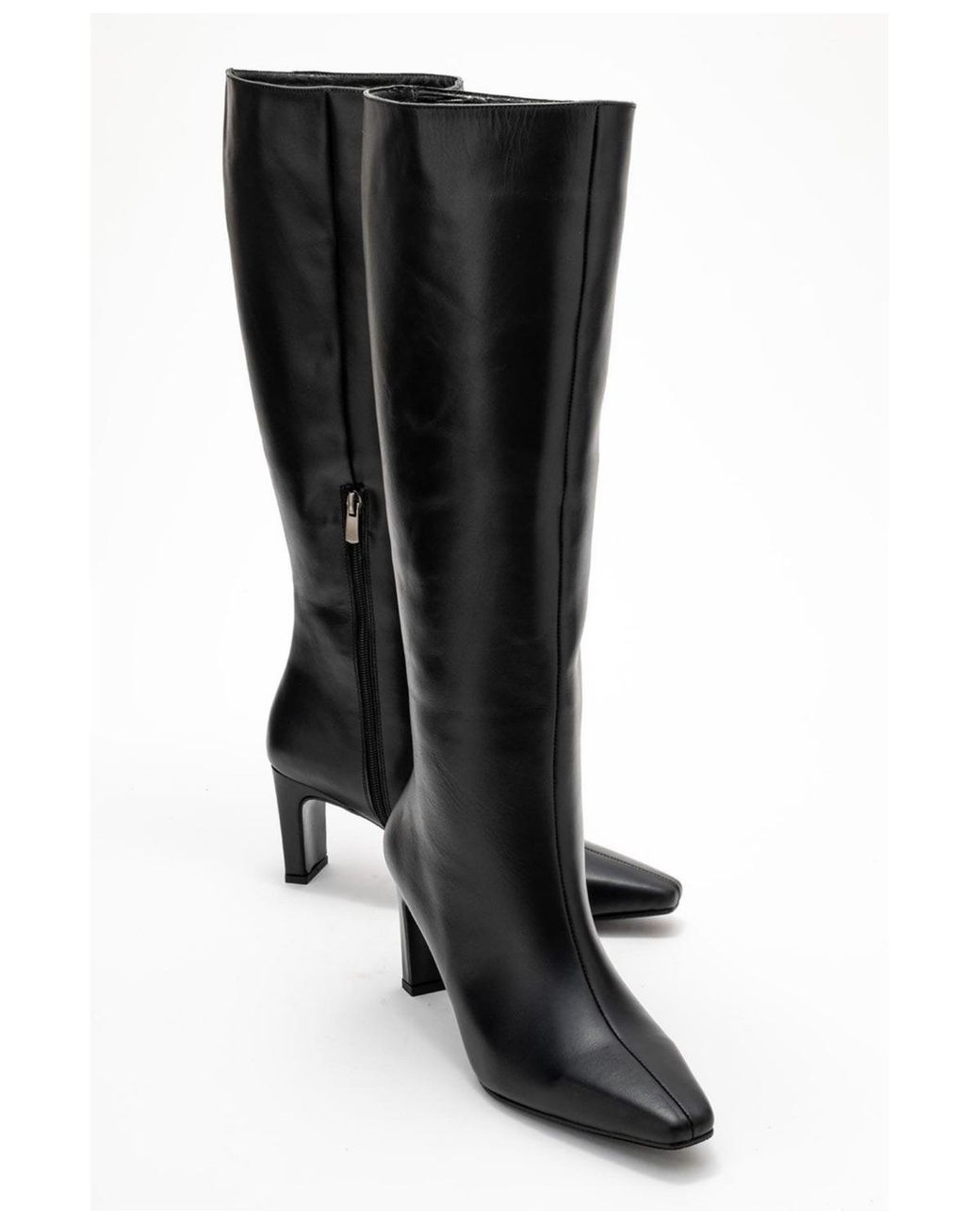 Forever & Always Shoes Velencia Leather Knee High Boot () in Black | Lyst