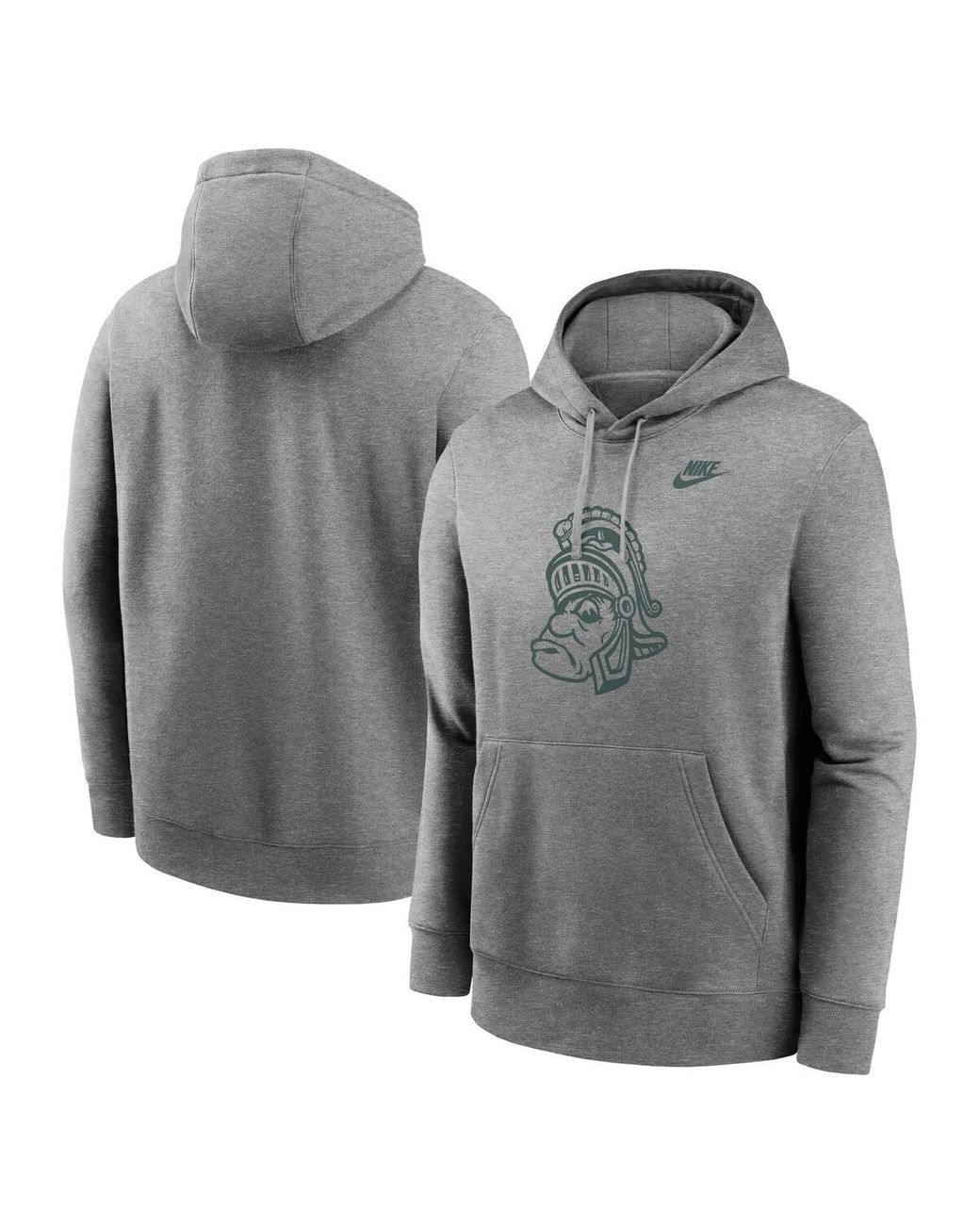 Nike Michigan State Spartans Legacy Logo Club Fleece Pullover Hoodie in ...