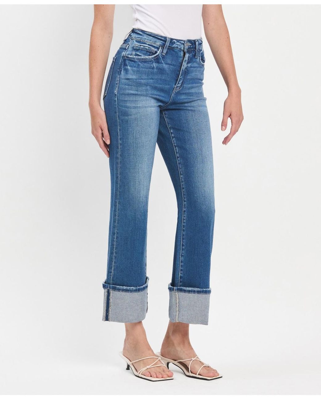 Flying Monkey Super High Rise Vintage-like Flare Jeans in Blue | Lyst