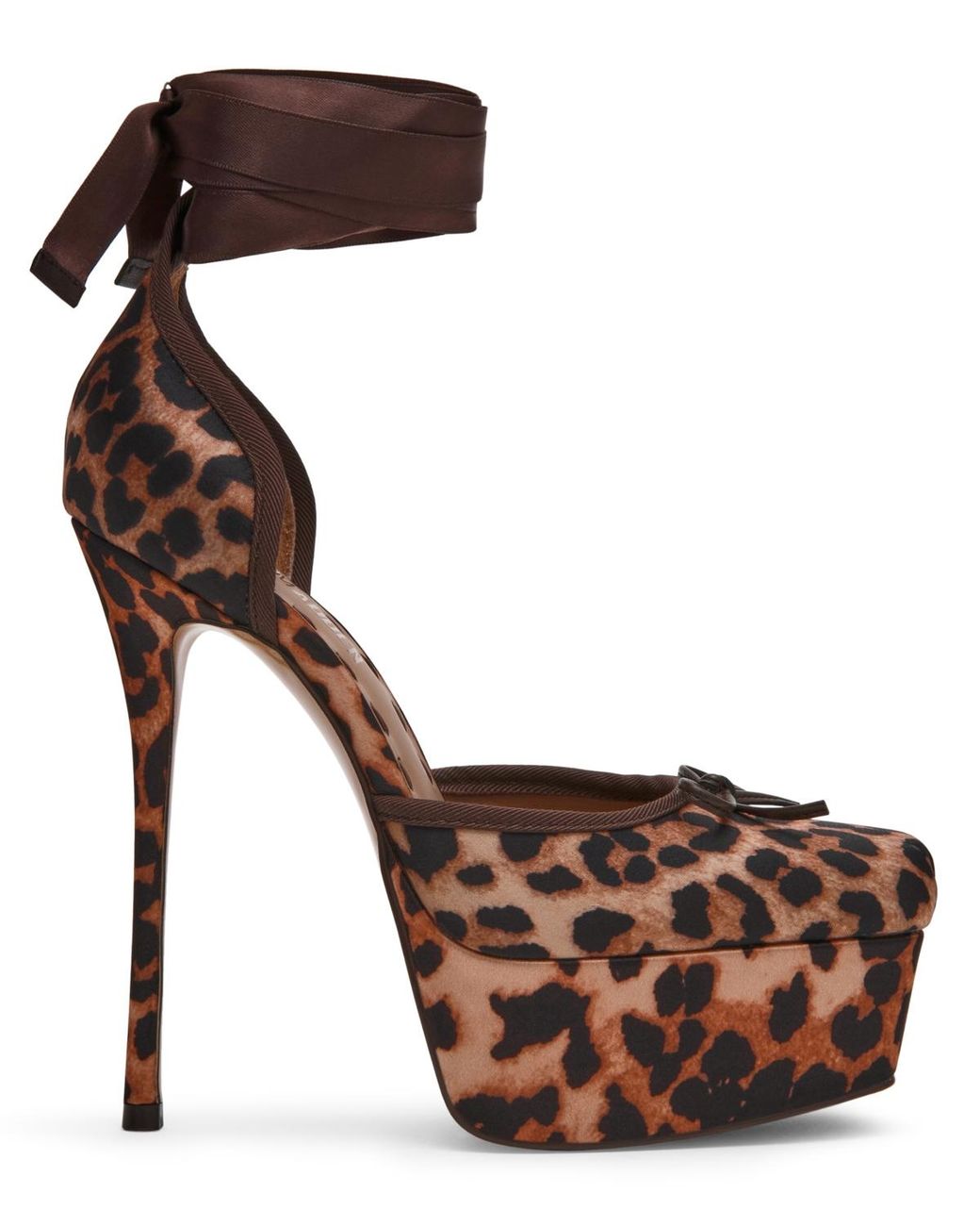 Steve Madden Lace-up High-heel Ballet Platform Pumps in Brown | Lyst