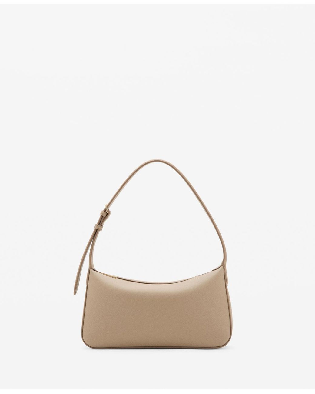 Mango Faux-leather Shoulder Bag in Natural | Lyst
