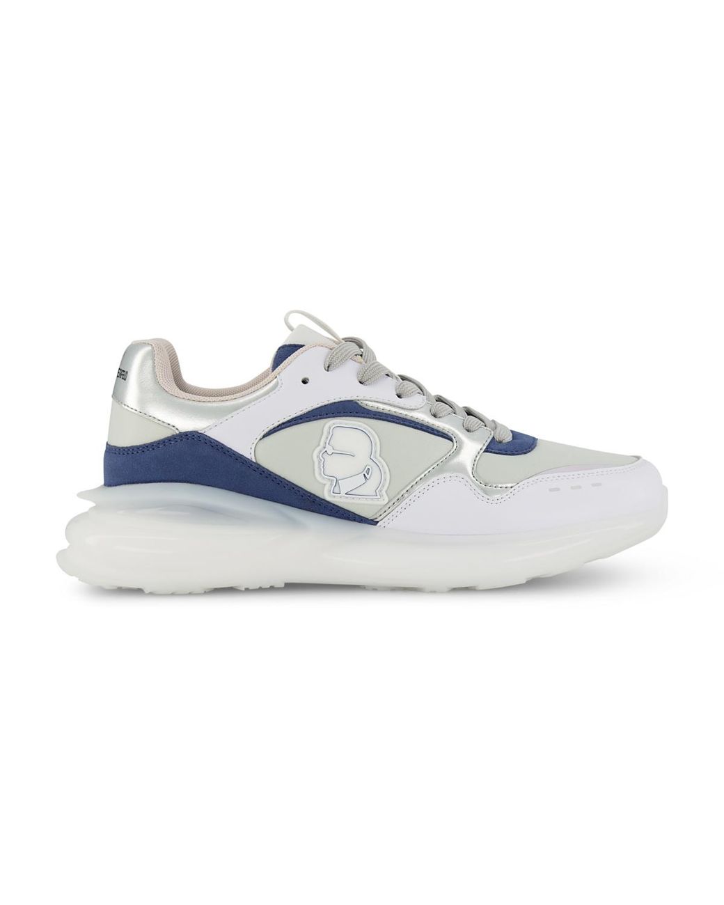 KARL LAGERFELD Side Logo Head Patch Running Sneakers in White for Men ...