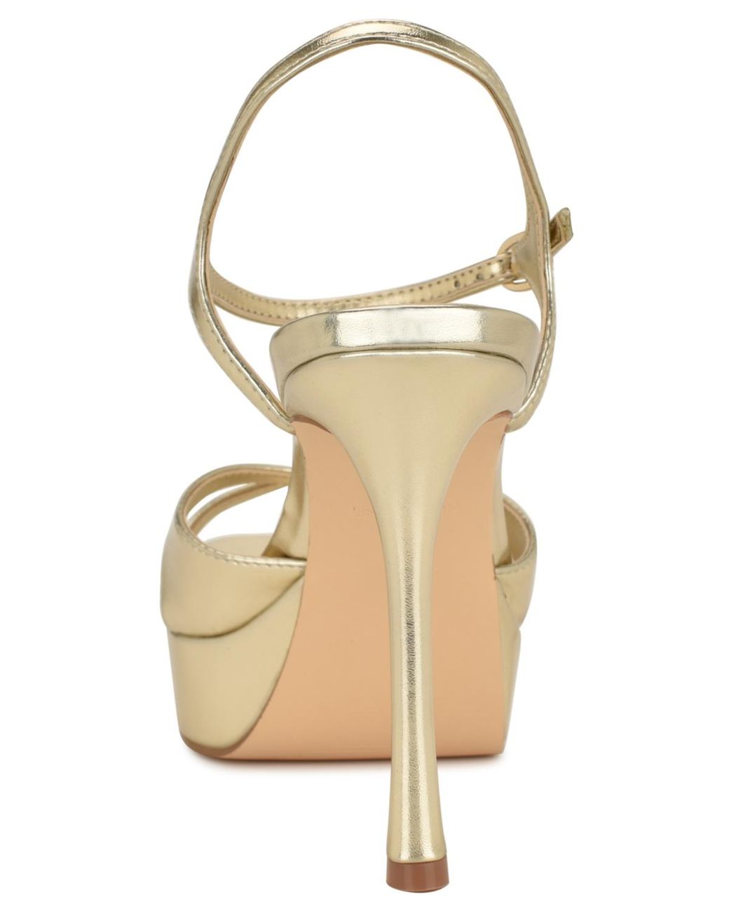 Nine West Tates Stiletto Heel Dress Sandals in Metallic | Lyst
