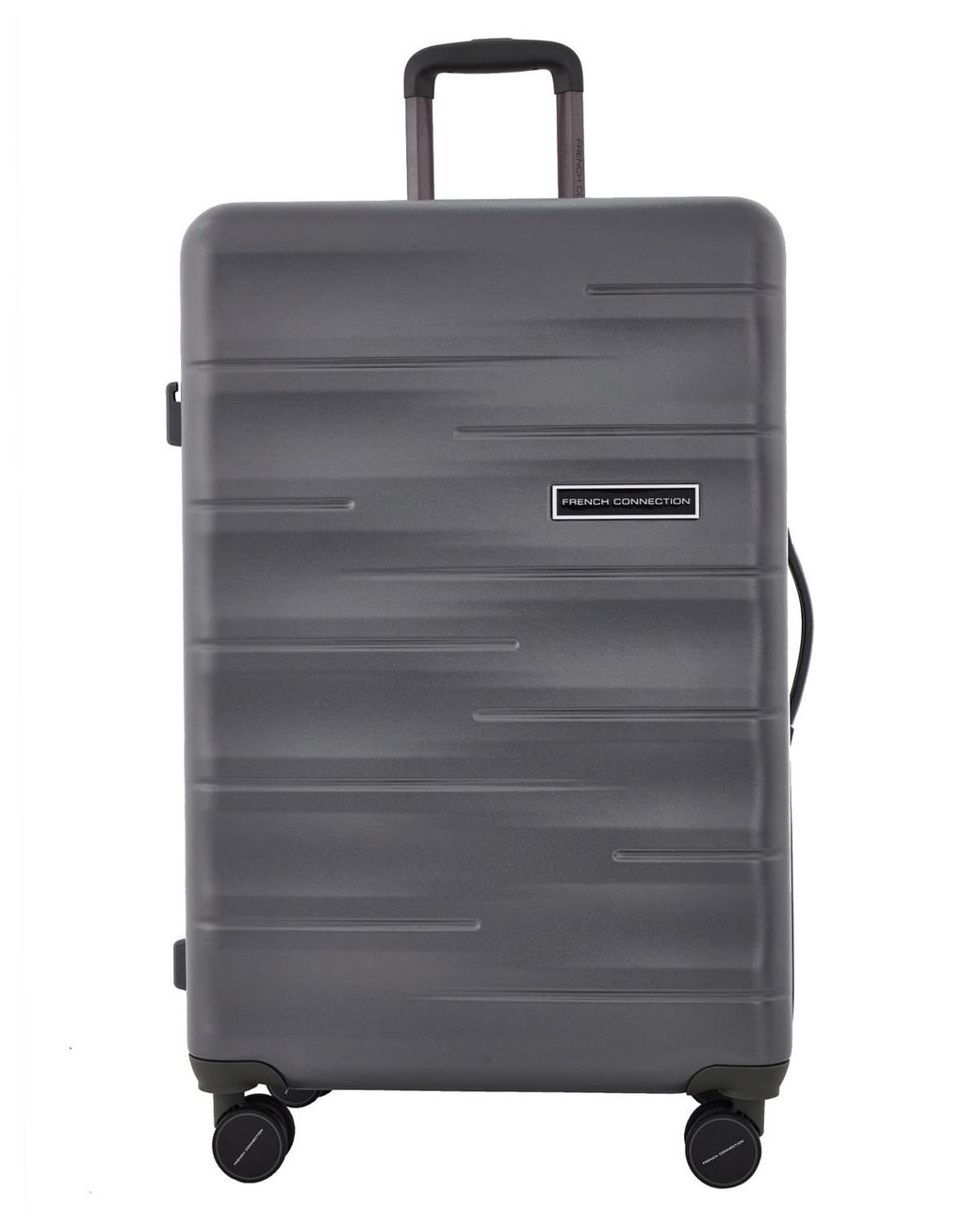 French Connection 4pc Expandable Rolling Hardside luggage Set in Black ...