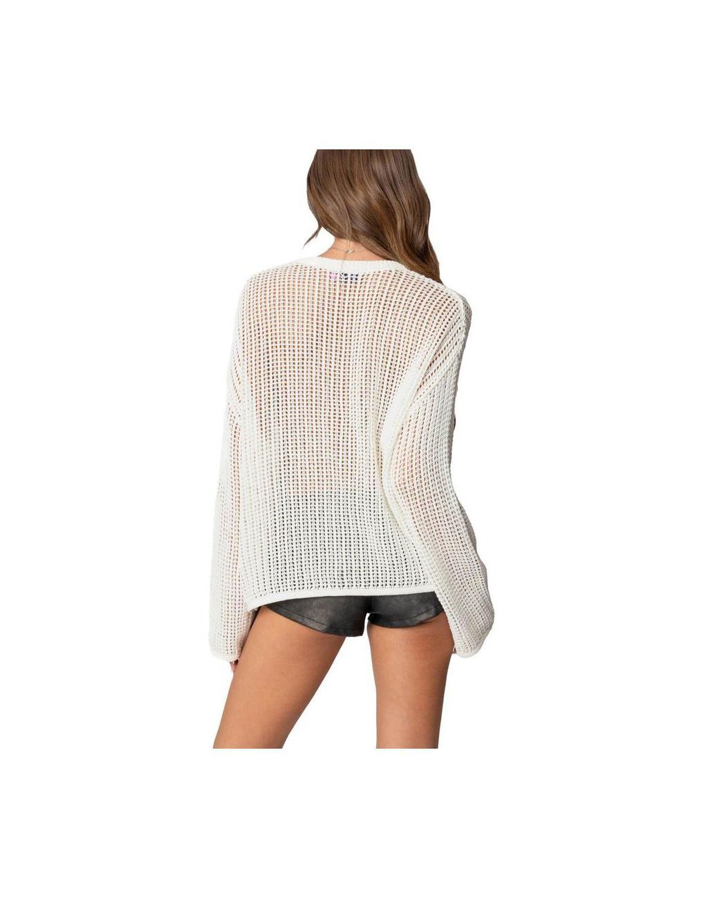 Edikted Seeing Stars Oversized Sweater in White | Lyst