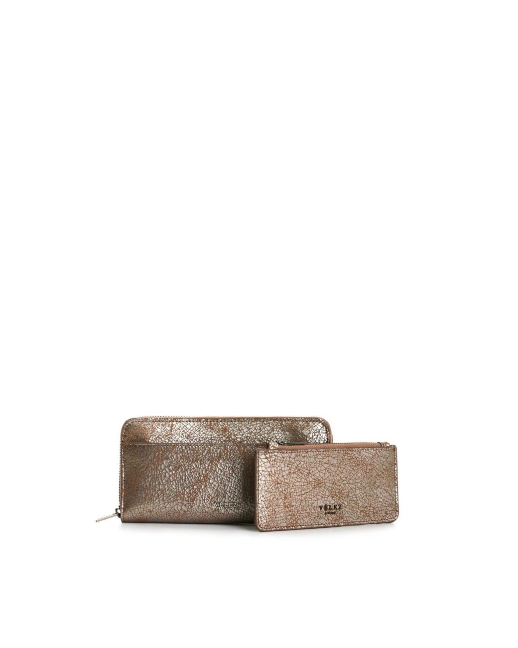 Velez Folia Leather Checkbook Wallet in Gray for Men | Lyst