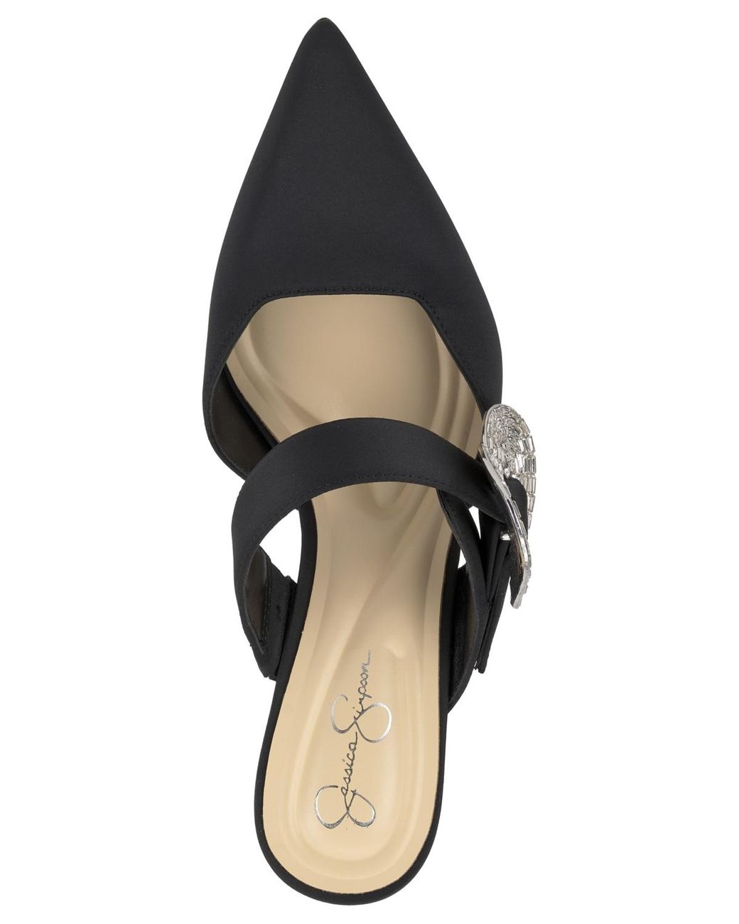 Jessica Simpson Favica Heart Buckle Stiletto Pumps in Black | Lyst