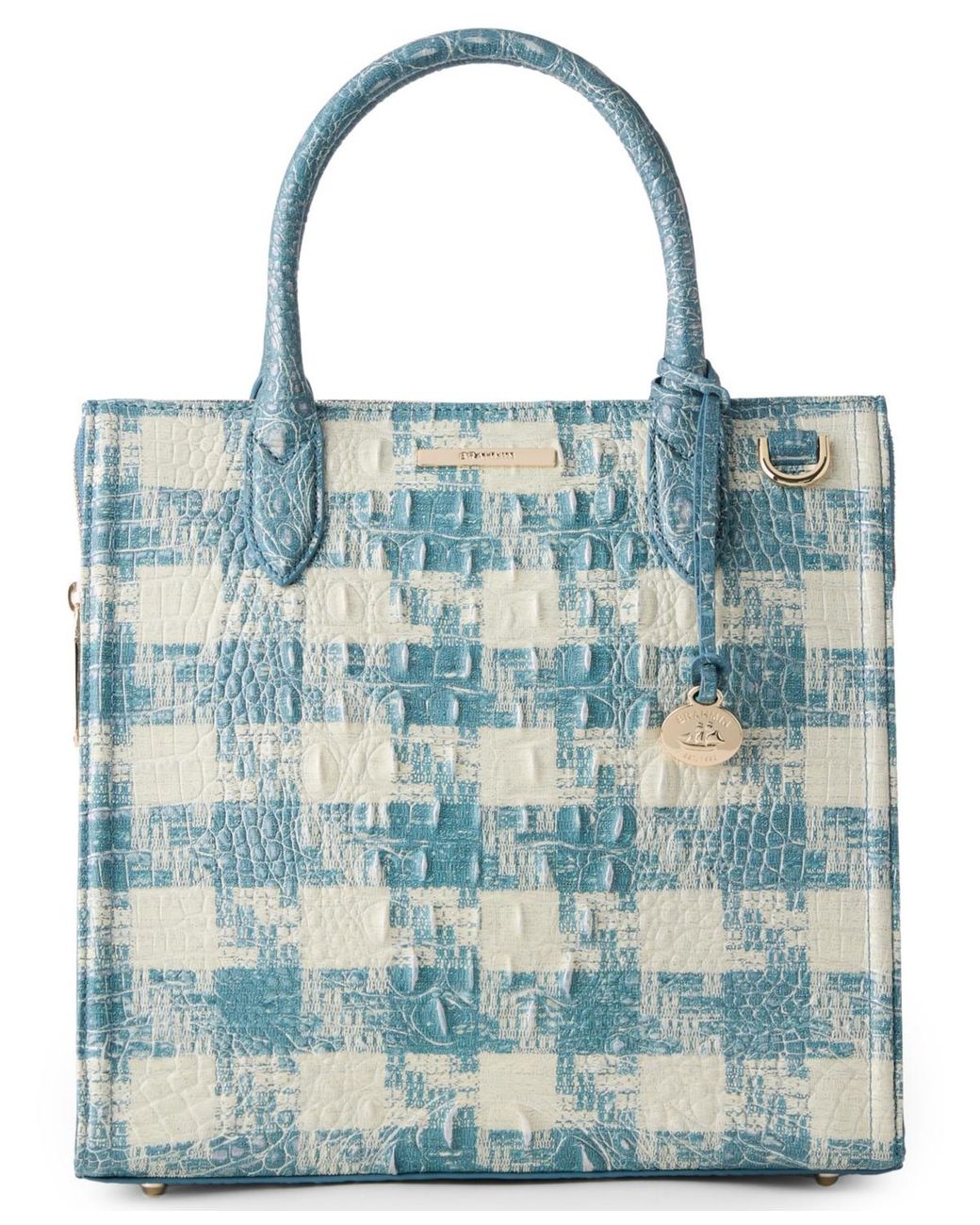 Brahmin Caroline Sakura Small Satchel Bag in Blue | Lyst