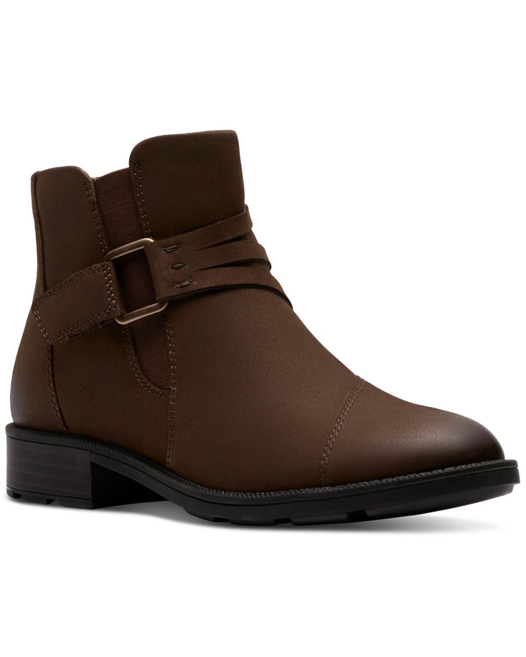 Clarks Adalynn Faye Ankle Booties in Brown | Lyst