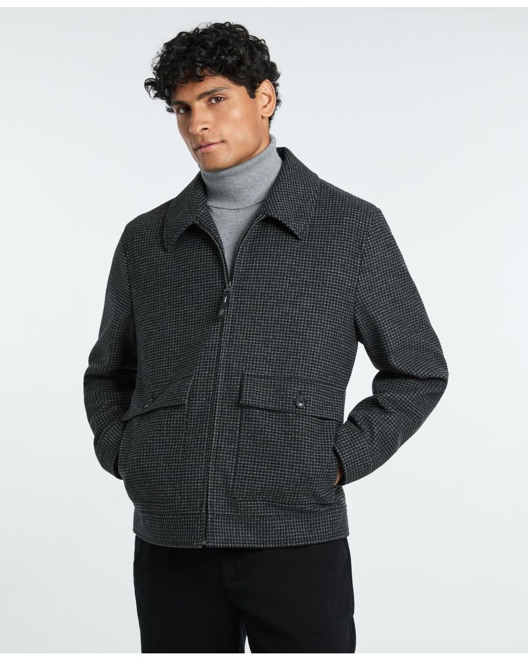Ted Baker Shirt Collar Jacket in Gray for Men | Lyst