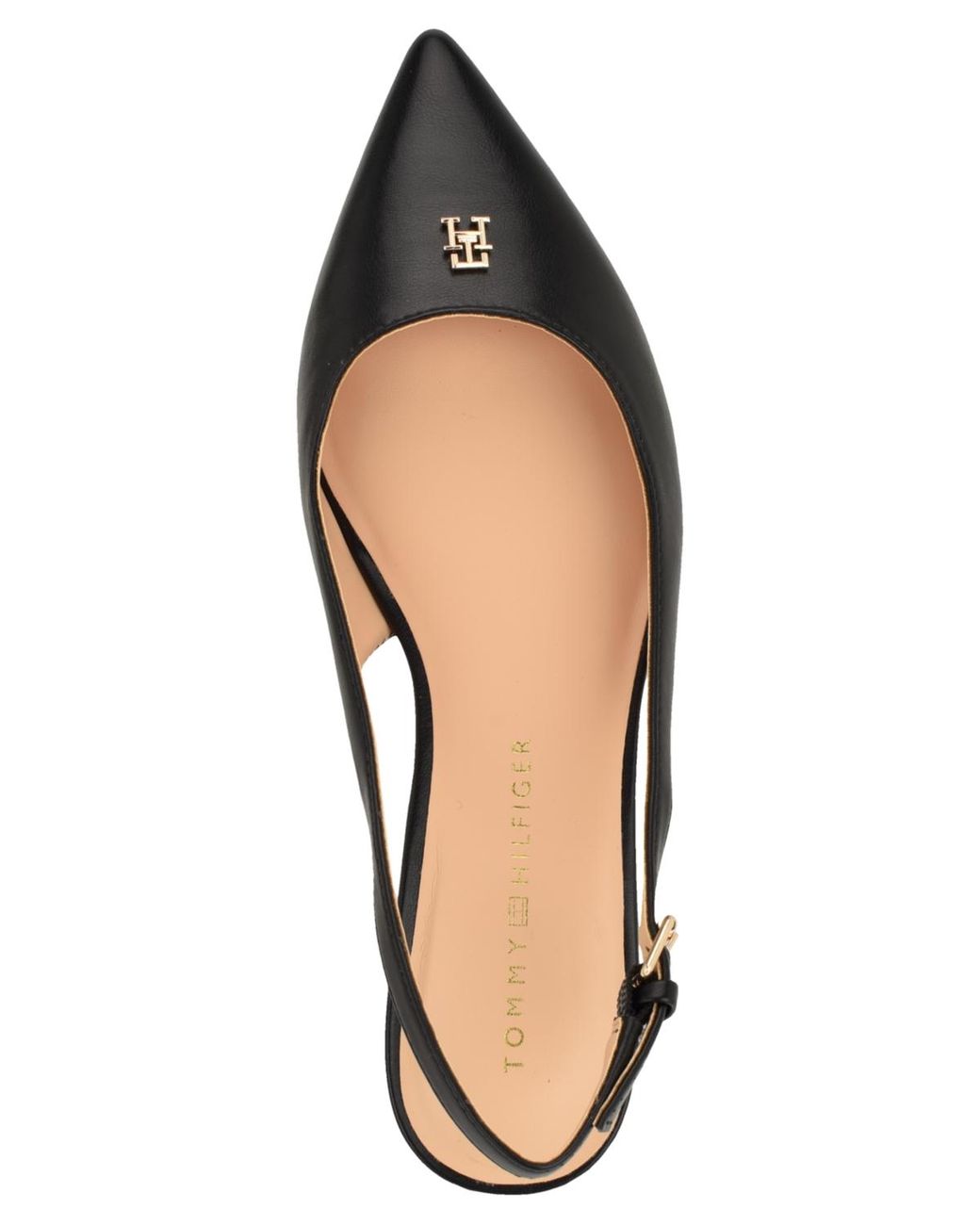Tommy Hilfiger Velina Pointed Toe Ballet Flats in Metallic | Lyst