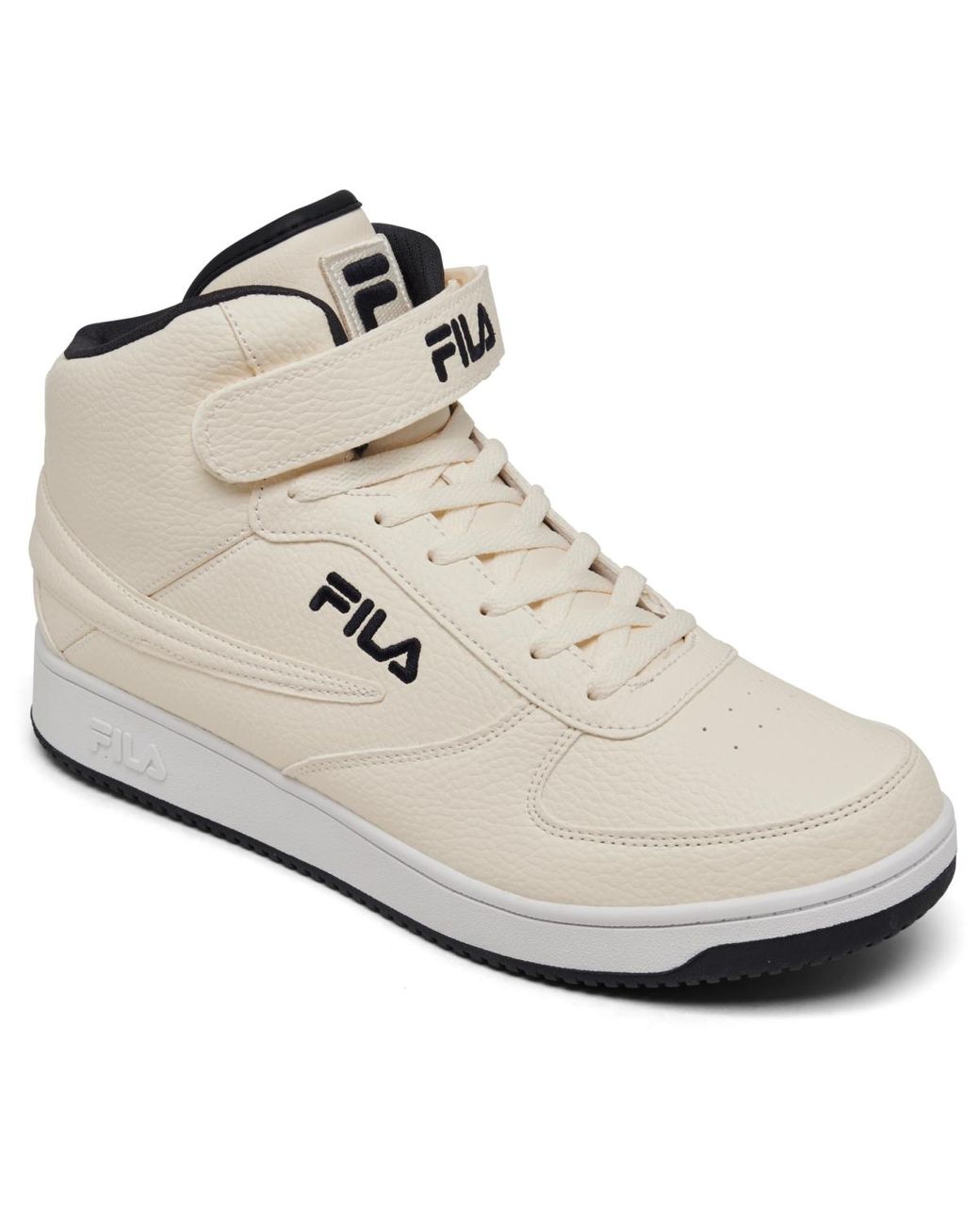 Fila A-high Strappy High Top Casual Sneakers From Finish Line in White ...
