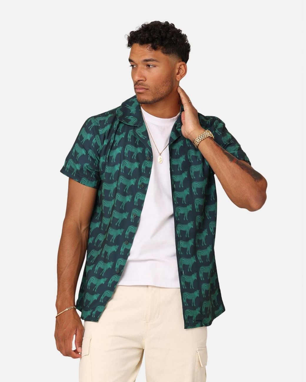Xxiii Zently Button Up Shirt in Green for Men | Lyst