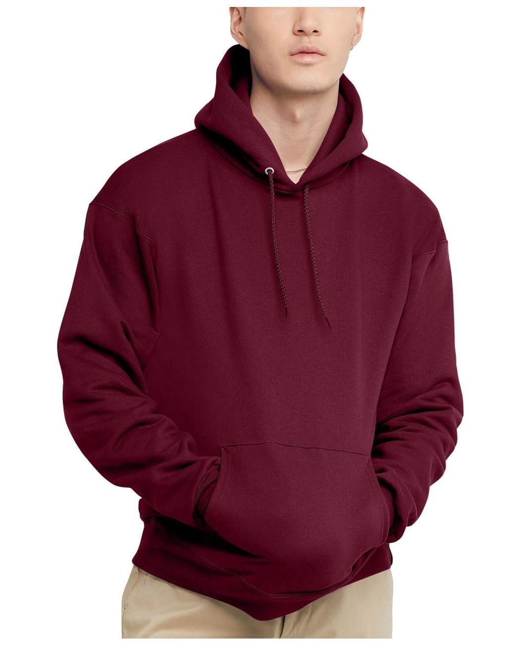 Hanes Ultimate Heavyweight Fleece Hoodie in Red for Men | Lyst
