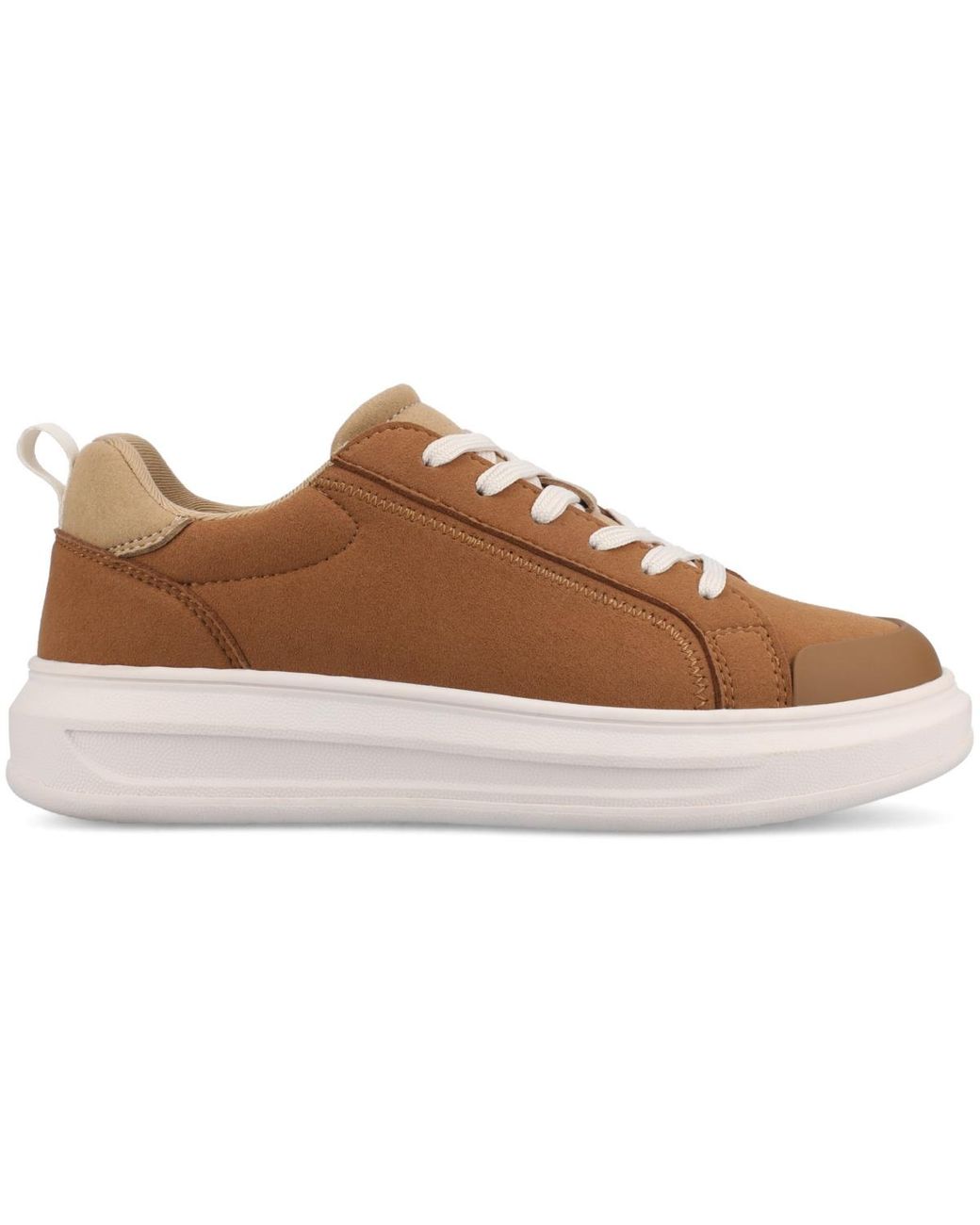 Journee Collection Meeya Platform Lace Up Sneakers in Brown | Lyst