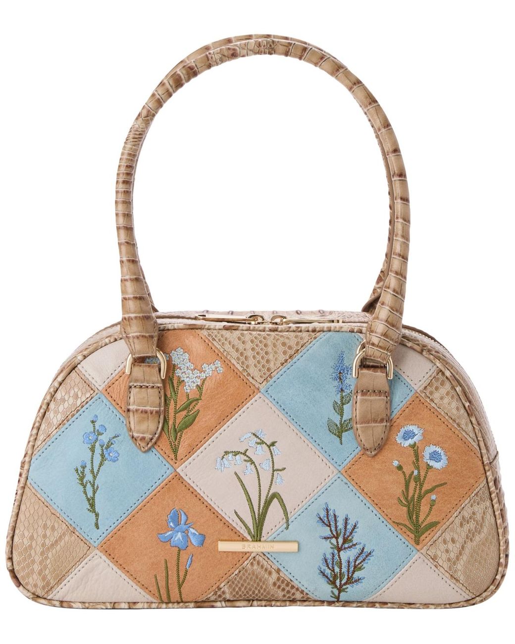 Brahmin Angie Dome Medium Satchel Bag in Blue | Lyst