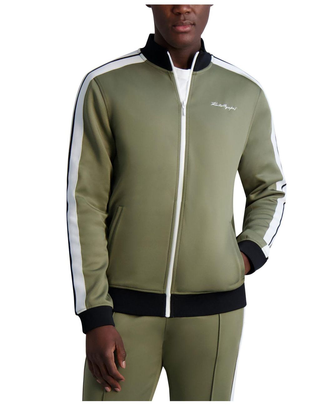 Karl Lagerfeld Color Block Track Jacket in Green for Men | Lyst Karl Lagerfeld Color Block Track Jacket in Green for Men | Lyst