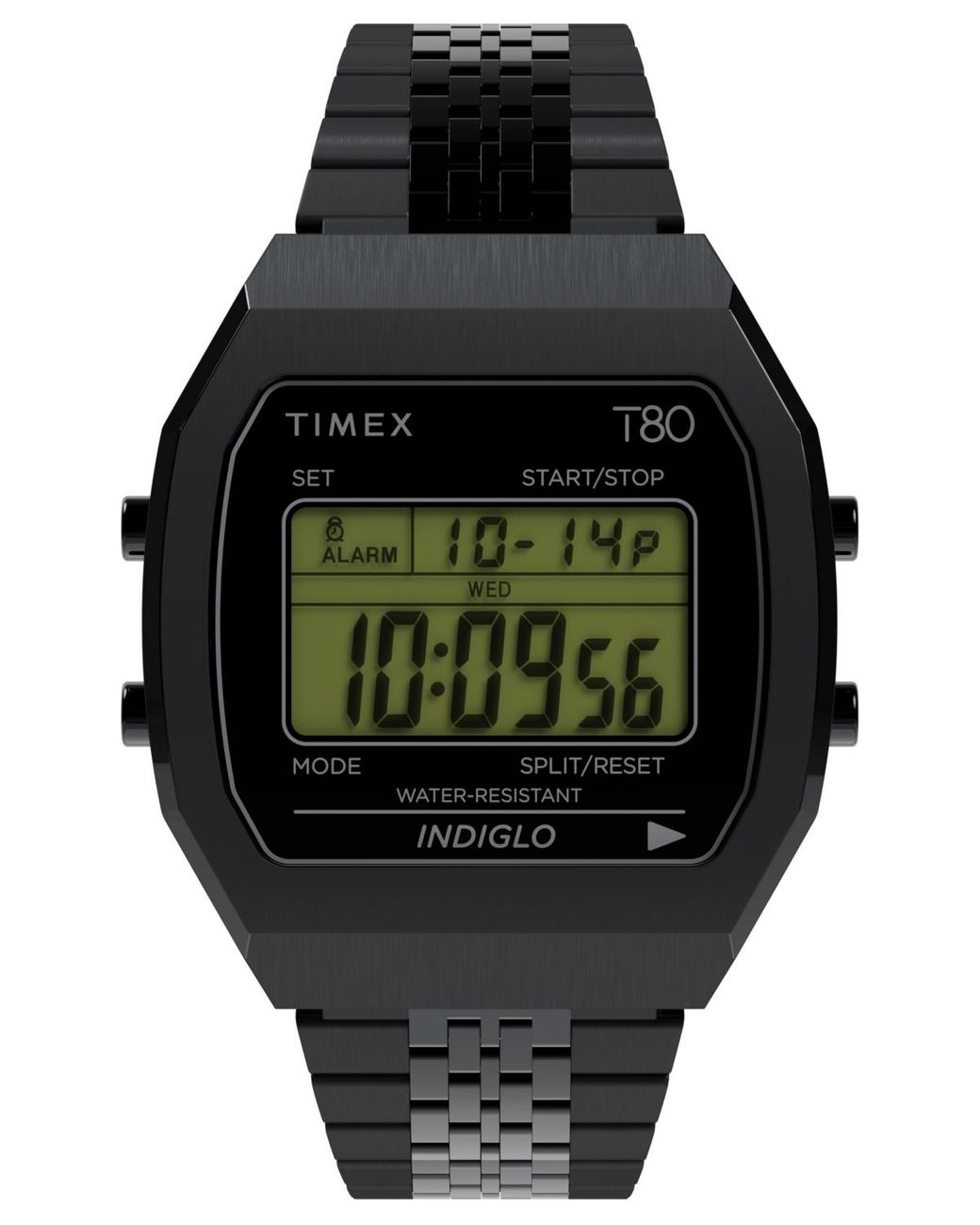 Timex Quartz Digital Stainless Steel Watch in Black for Men | Lyst