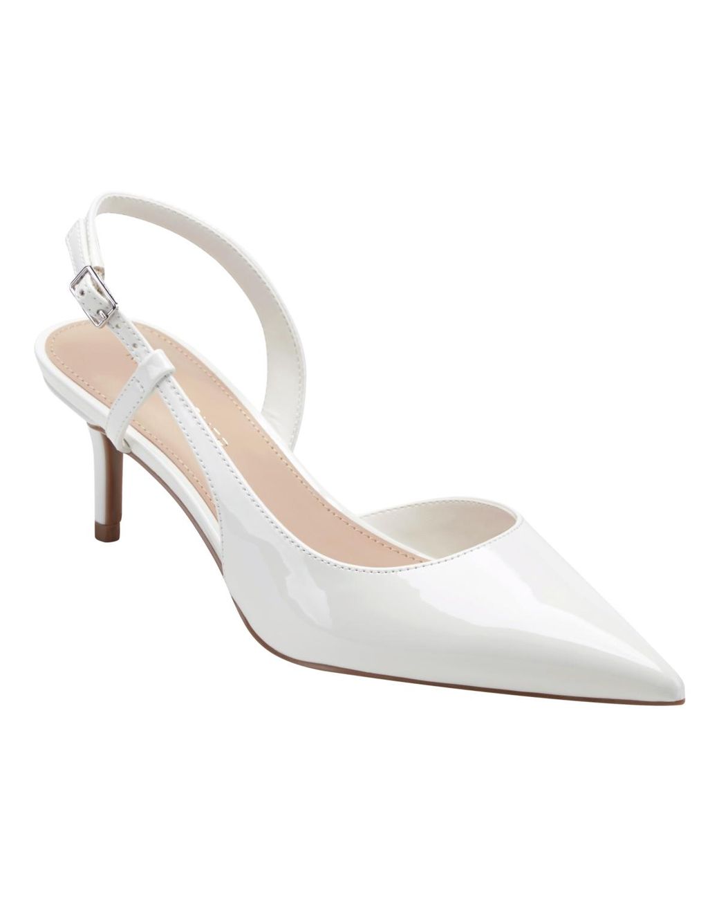 Marc Fisher Caya Slingback Stiletto Heel Pumps in White | Lyst