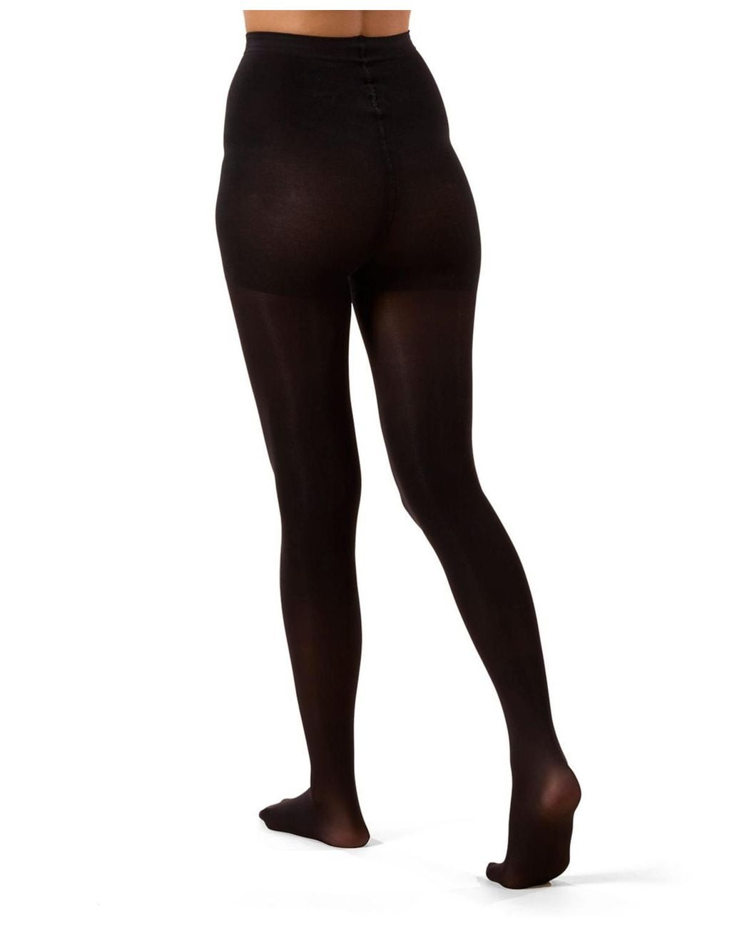 Memoi Cotton On Top Perfectly Opaque 60 Denier Tights in Black | Lyst