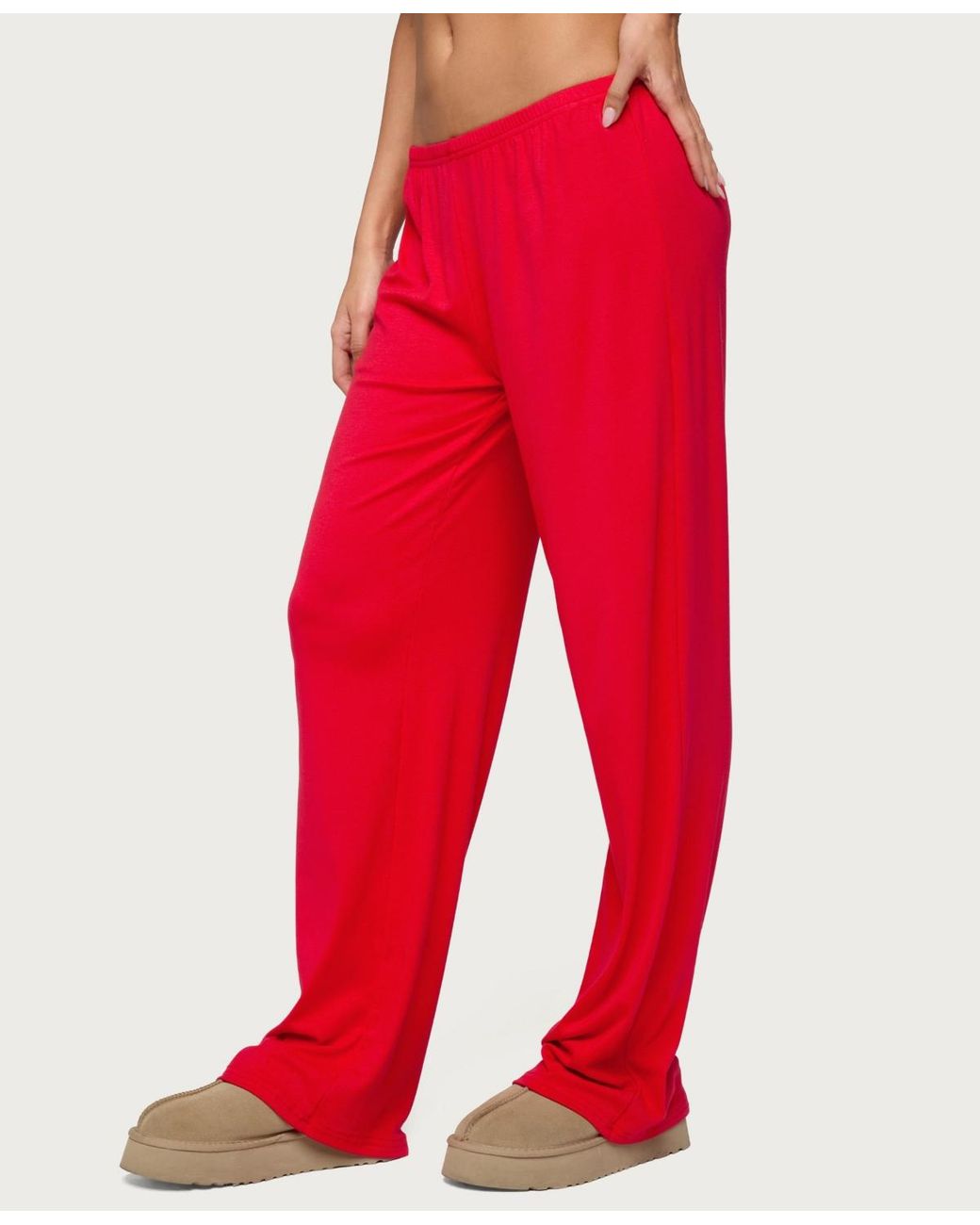 Edikted Justina Pants in Red | Lyst