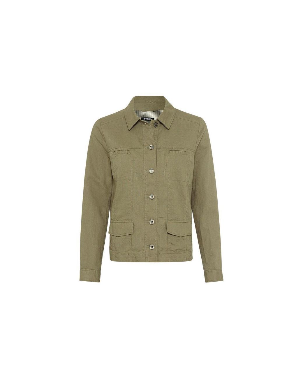 Olsen Linen Blend Jacket in Green | Lyst