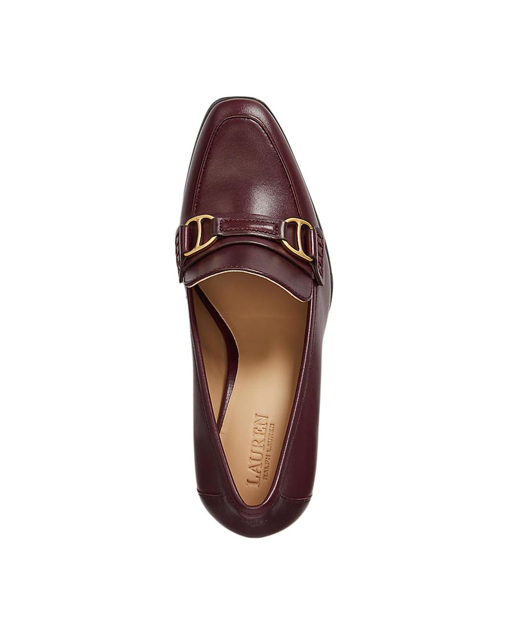 Ralph Lauren Tasha Slip On Loafer Pumps in Red | Lyst