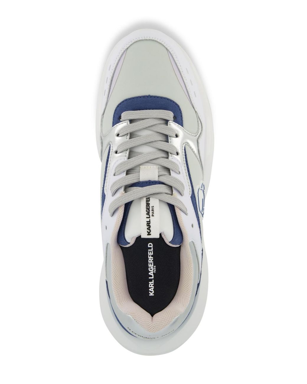 KARL LAGERFELD Side Logo Head Patch Running Sneakers in White for Men ...