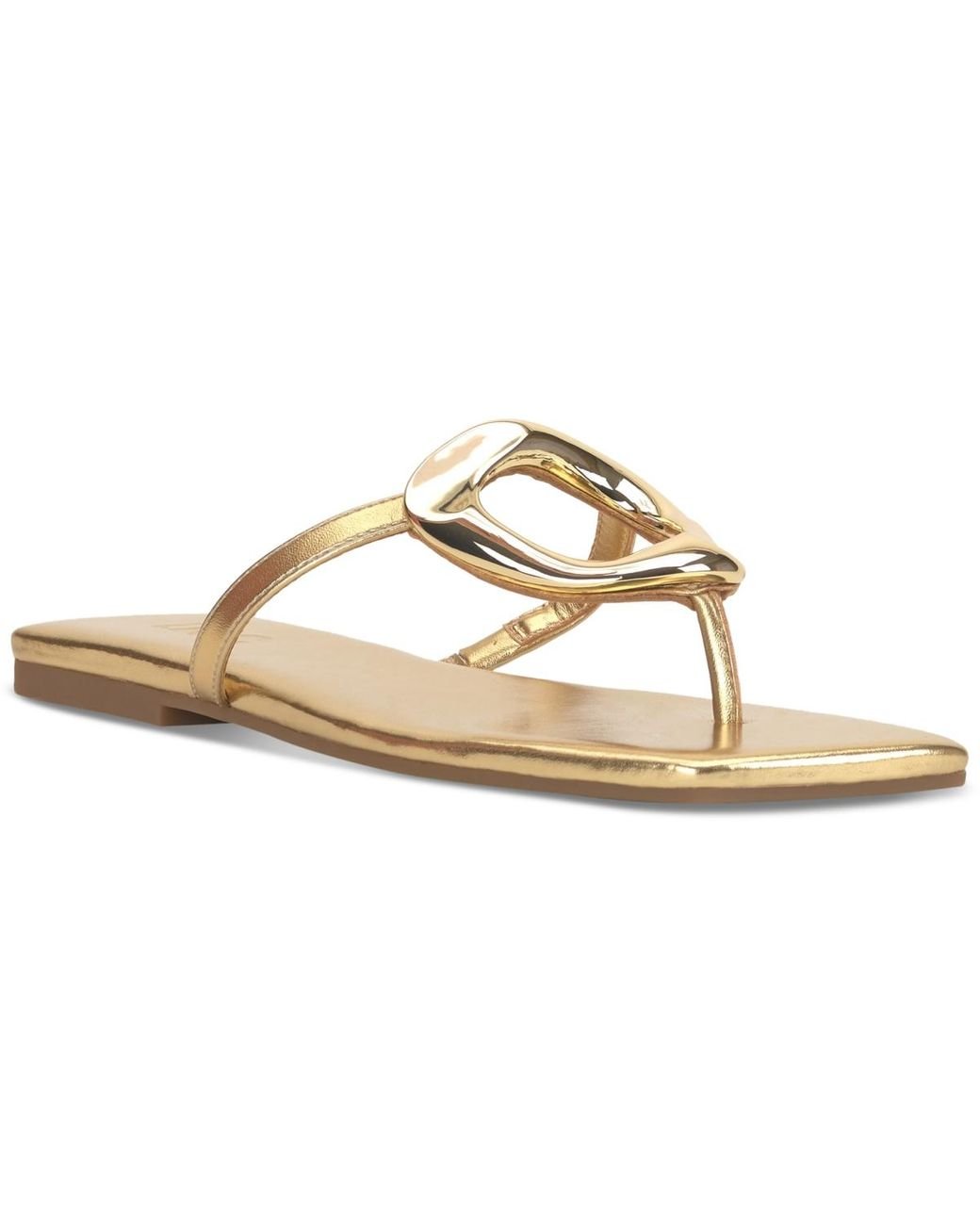 INC International Concepts Yadira Flat Sandals in Metallic | Lyst