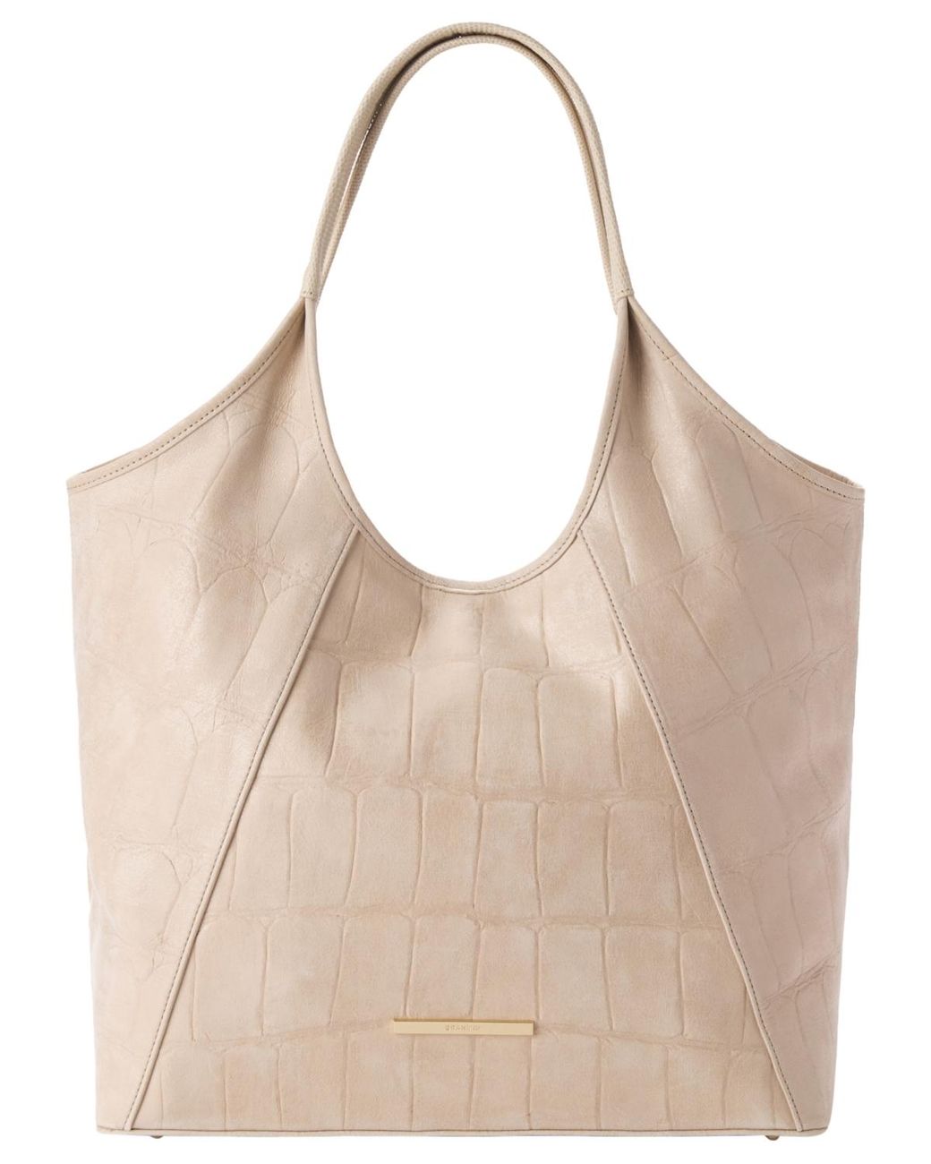 Brahmin Iona Extra Large Leather Tote Bag in Natural | Lyst