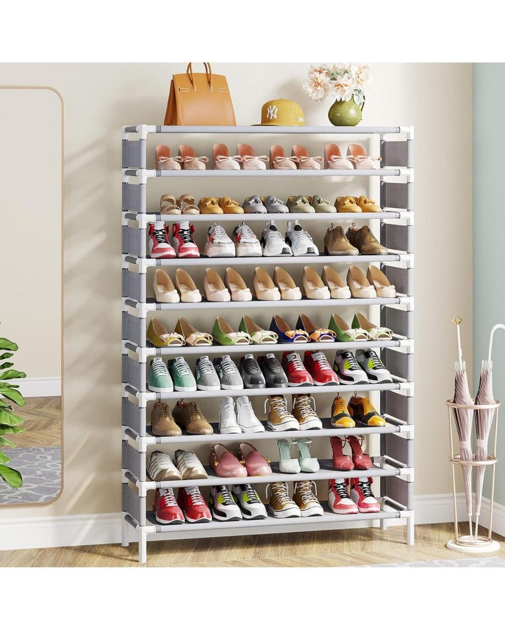 Tribesigns Upgraded 10 Tiers Shoe Rack in Gray | Lyst