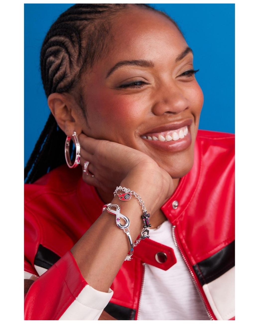 ALEX AND ANI Hot Wheels Racecar Hoop Earrings in White | Lyst