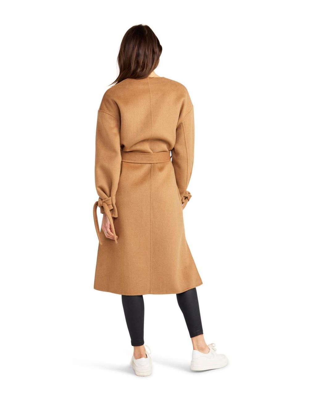 Belle & Bloom Head Over Heels Collarless Robe Coat in Natural | Lyst