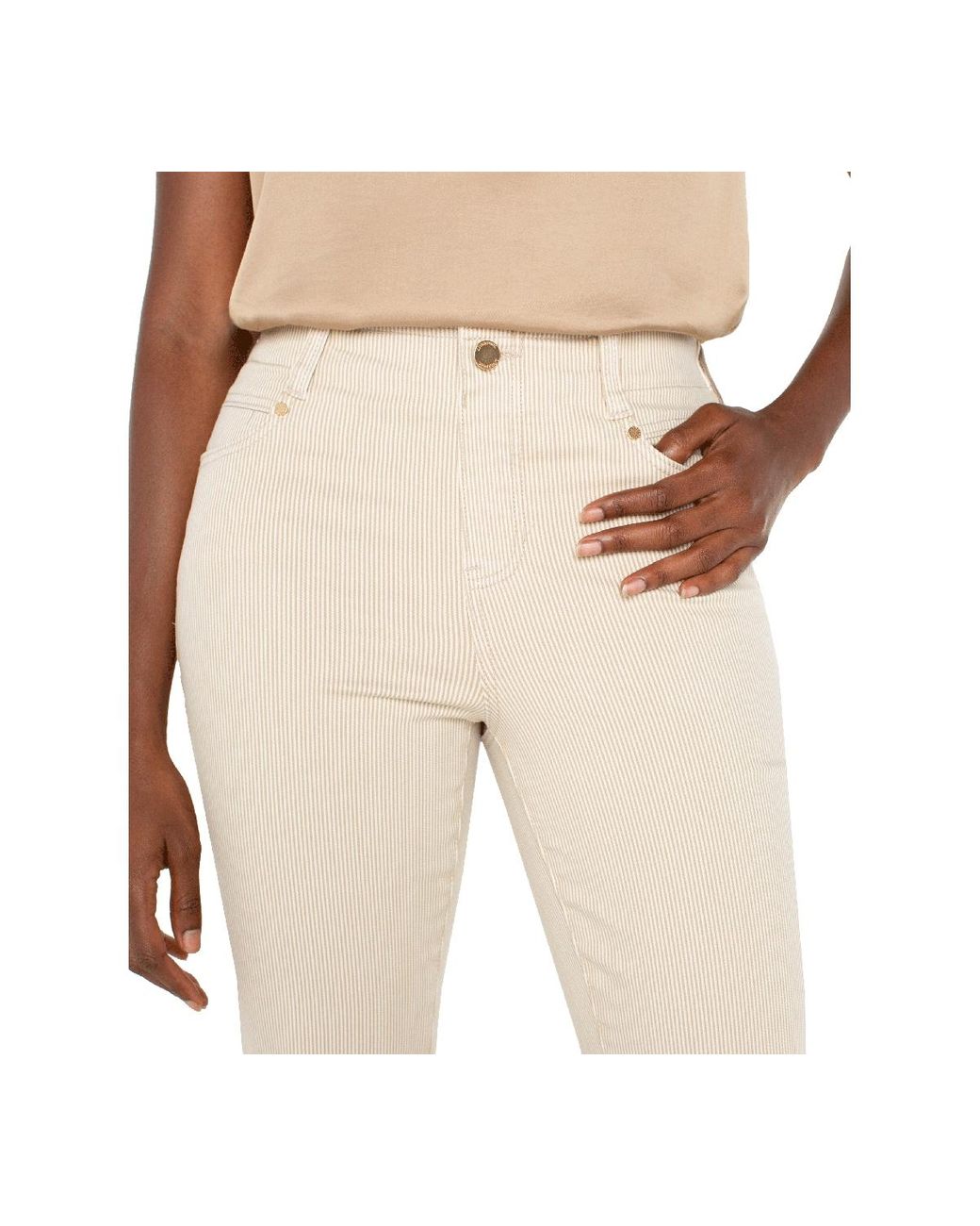 Liverpool Los Angeles Petite Gia Glider Crop Flare Back-pleat Jeans in ...