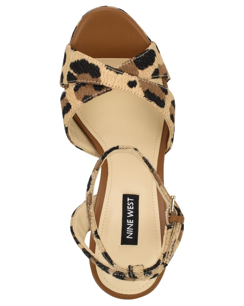 Nine West Wilda Criss-cross High Stiletto Platform Sandals in Metallic ...