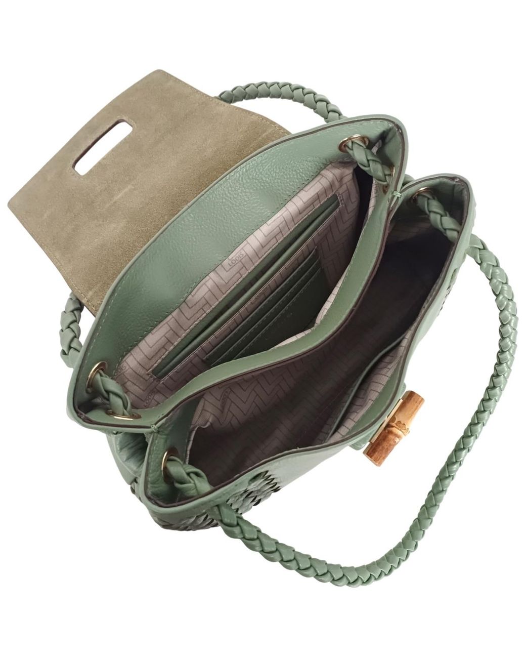 Lodis Sondra Woven Small Satchel Bag in Green | Lyst