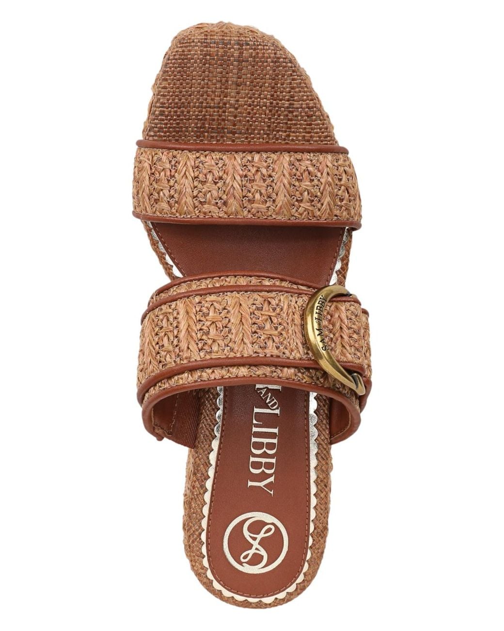 Sam & Libby Clara Platform Wedge Sandals in Brown | Lyst