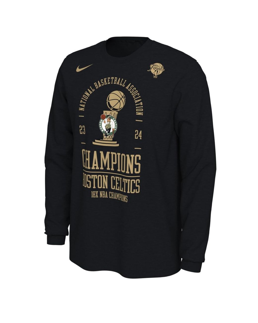 Nike Boston Celtics 2024 Nba Finals Champions Locker Room Long Sleeve T ...