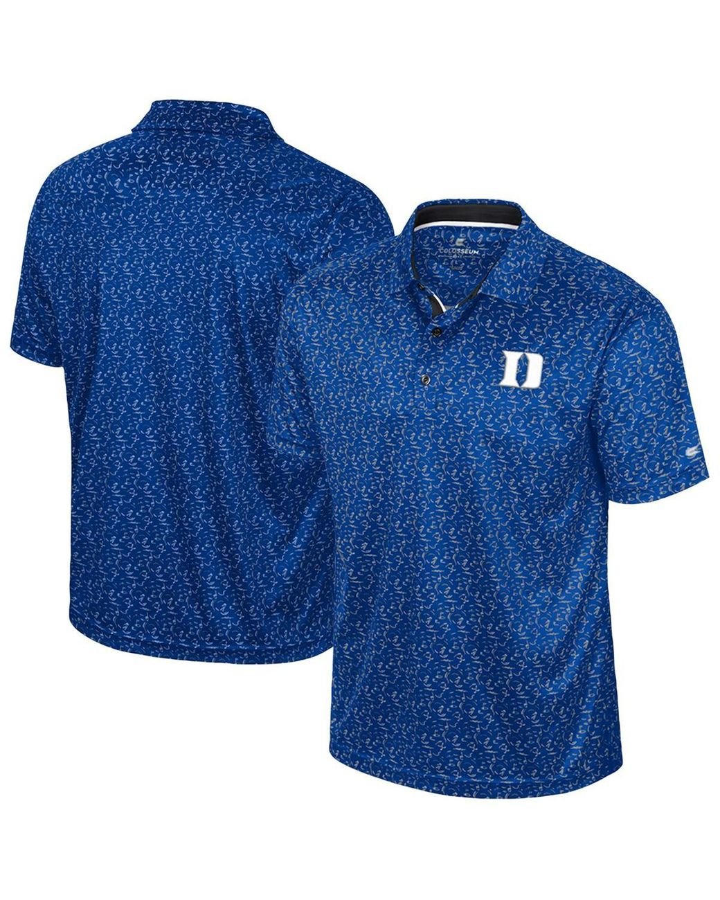 Colosseum Athletics Duke Blue Devils Sublimated Golf Polo Shirt for Men ...