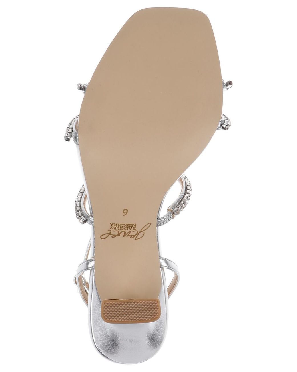Badgley Mischka Paulette Square Toe Dress Sandals in White | Lyst