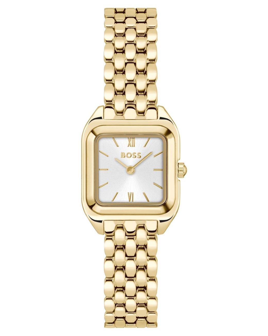 BOSS Mae Petite Quartz Basic Mini Ionic Plated Thin Gold Steel Watch in ...