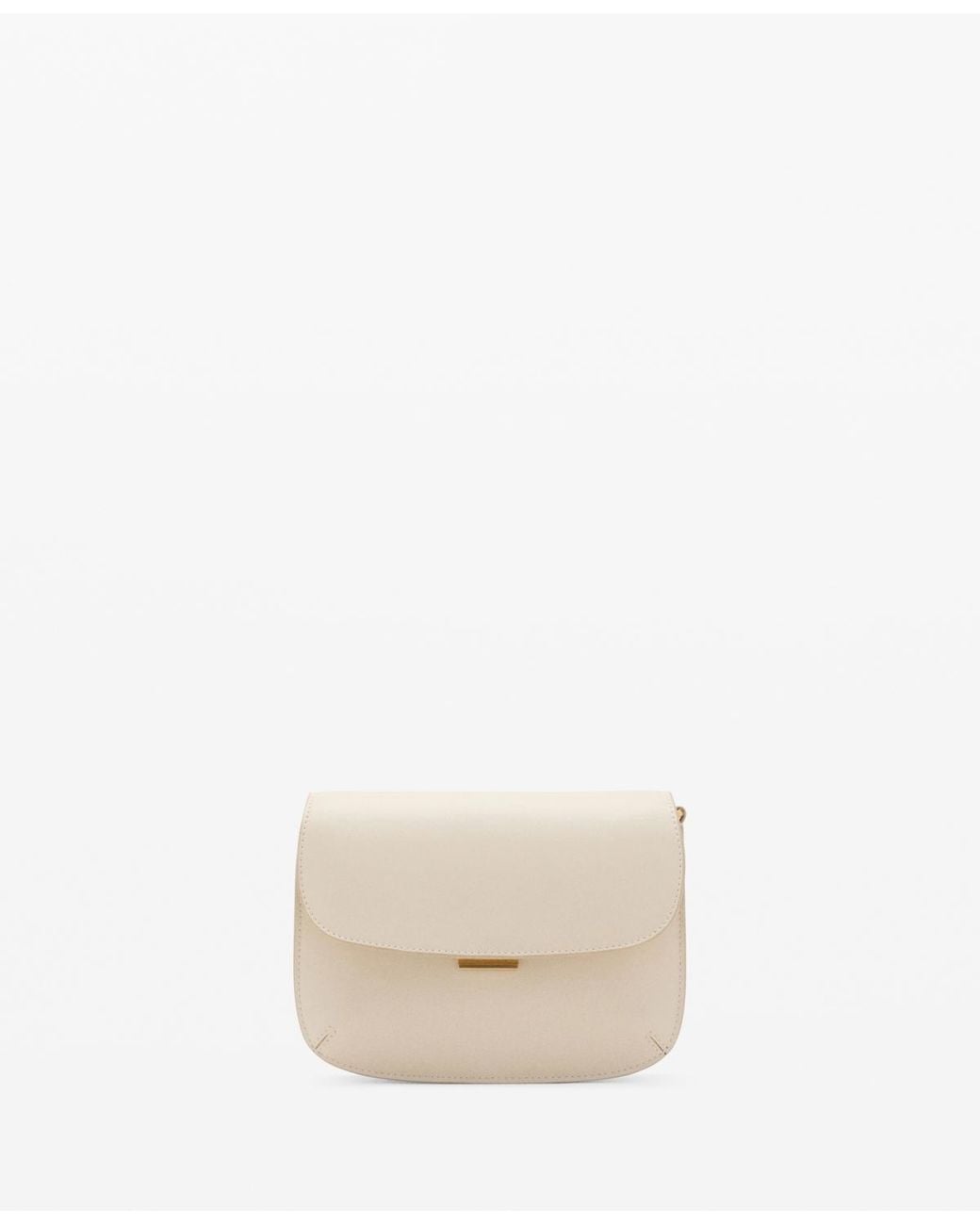 Mango Flap Crossbody Bag in Natural | Lyst