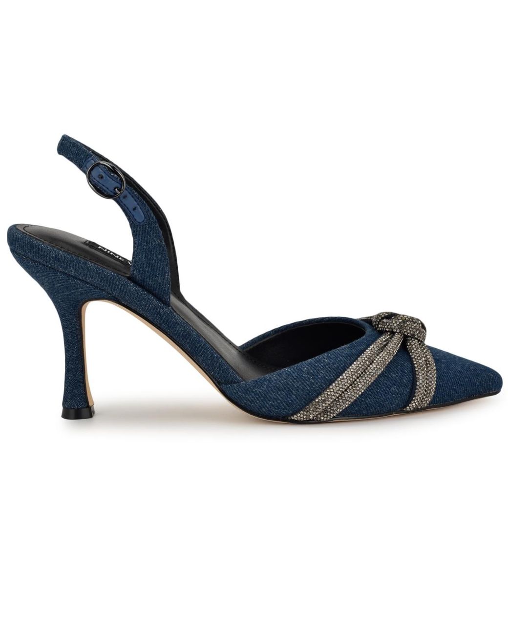 Nine West Deby Embellished Slingback Stiletto Pumps in Blue | Lyst