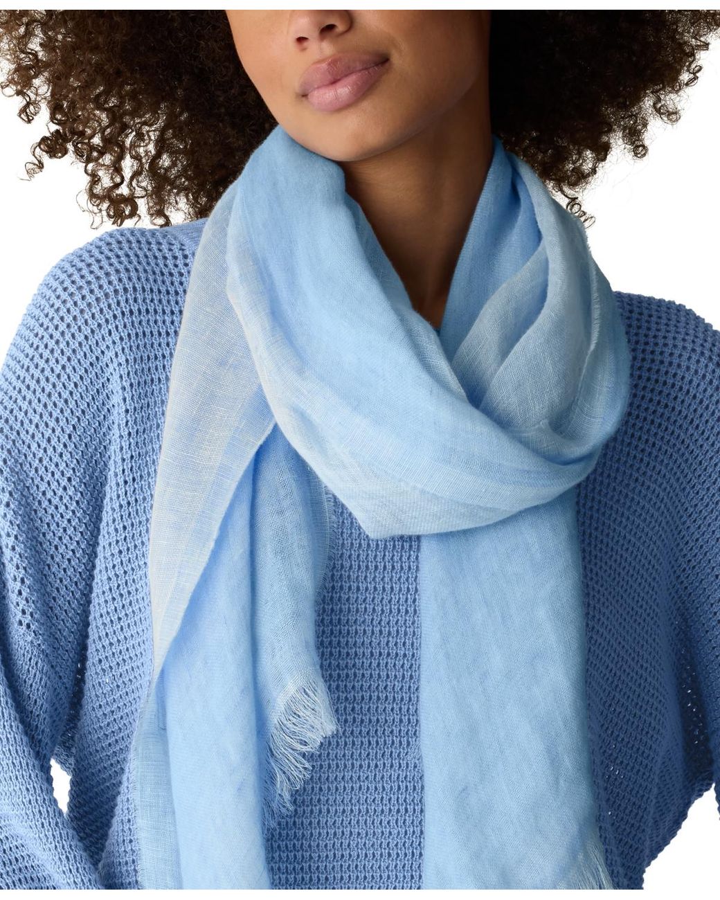 Eileen Fisher Double Weave Scarf in Blue | Lyst
