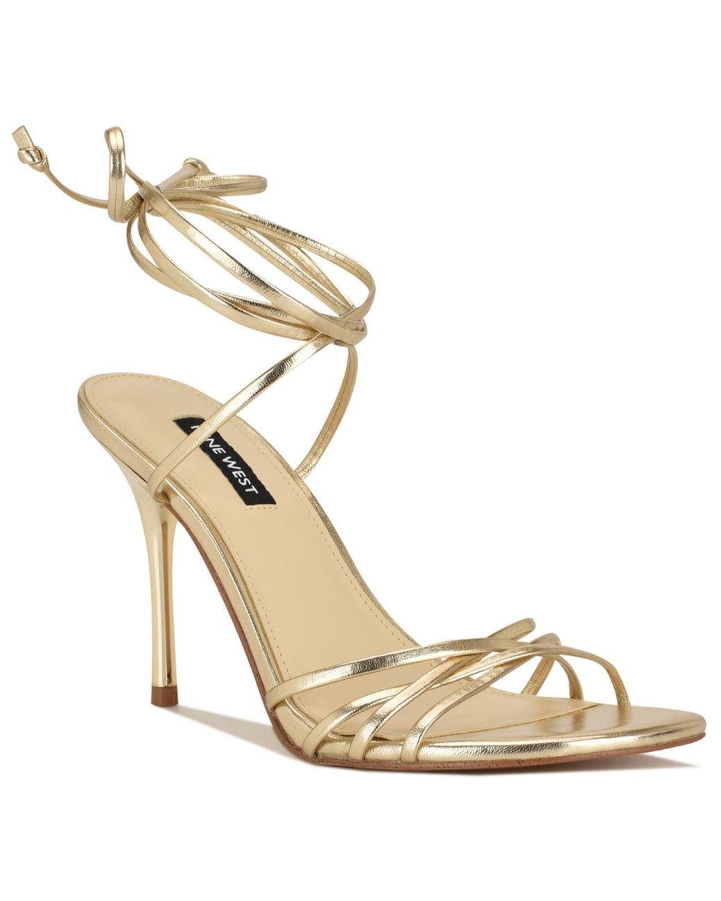 Nine West Opela Strappy High Stiletto Sandals in Metallic | Lyst