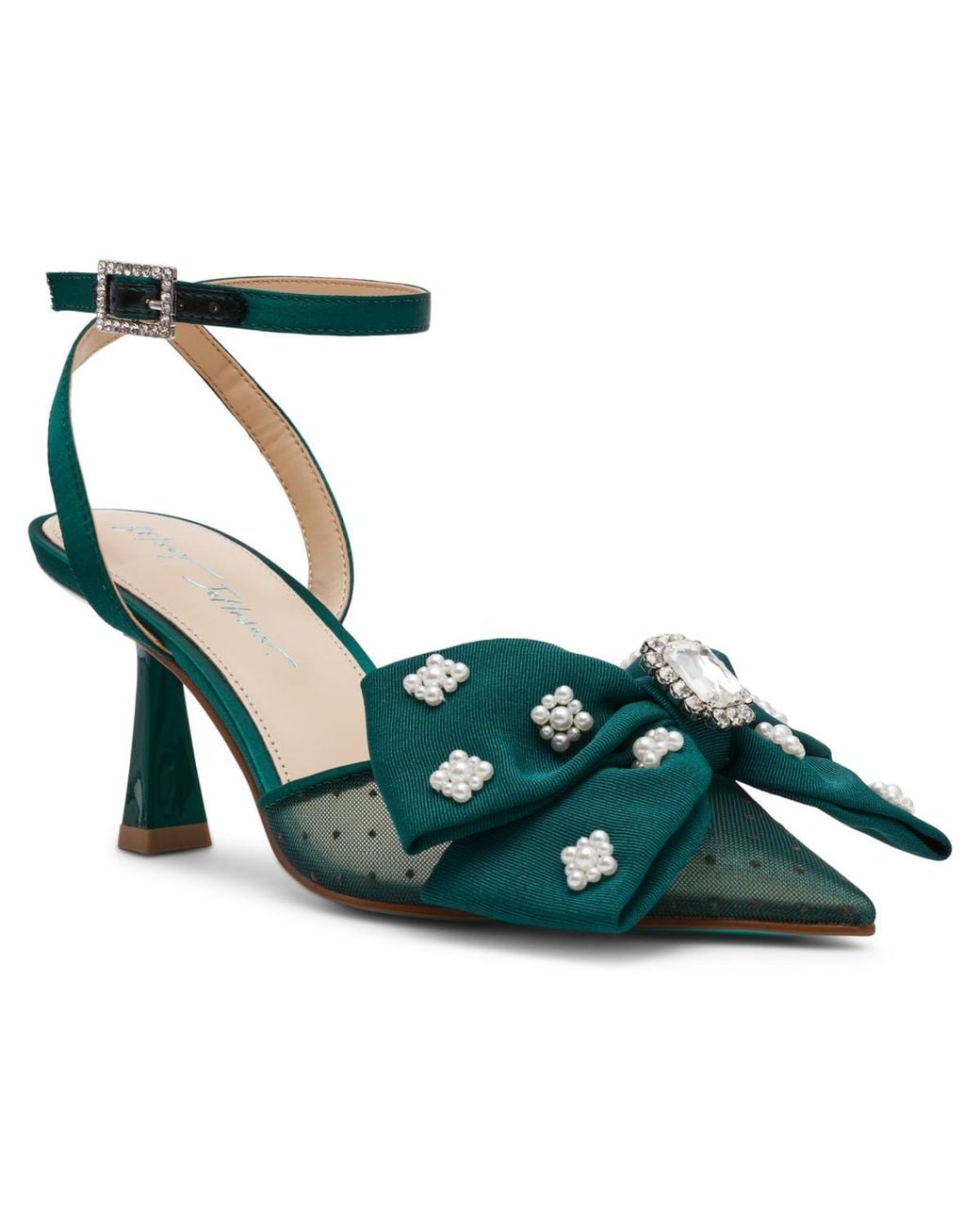 Betsey Johnson Mark Bow Pumps in Green | Lyst
