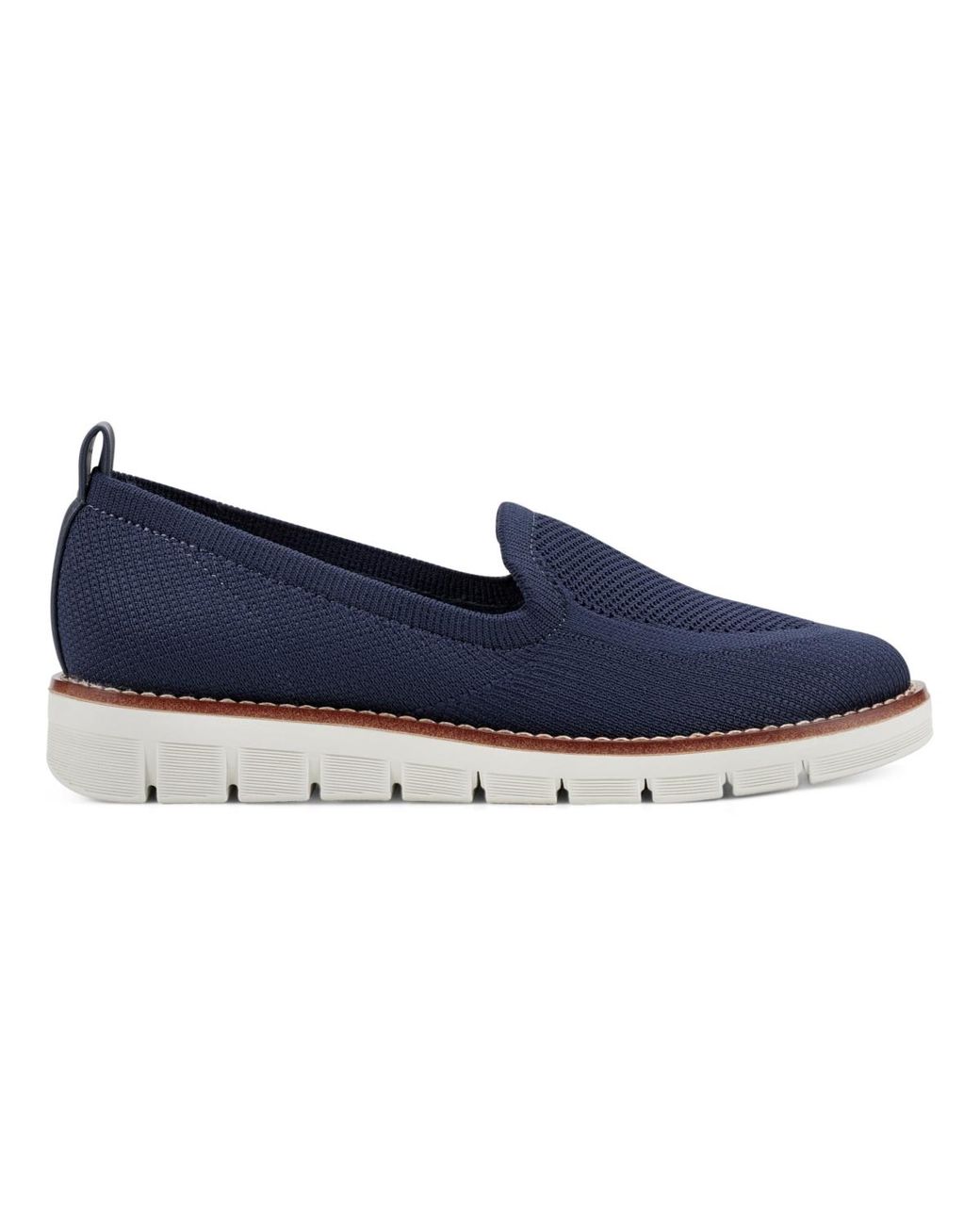 Easy Spirit Valina Knit Easy-on Flat Loafers in Blue | Lyst